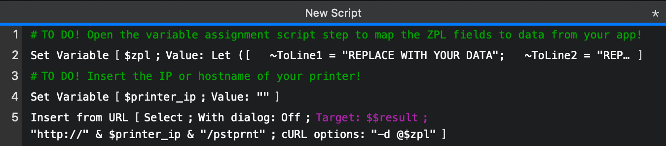 FM ZPL Helper – Define Database